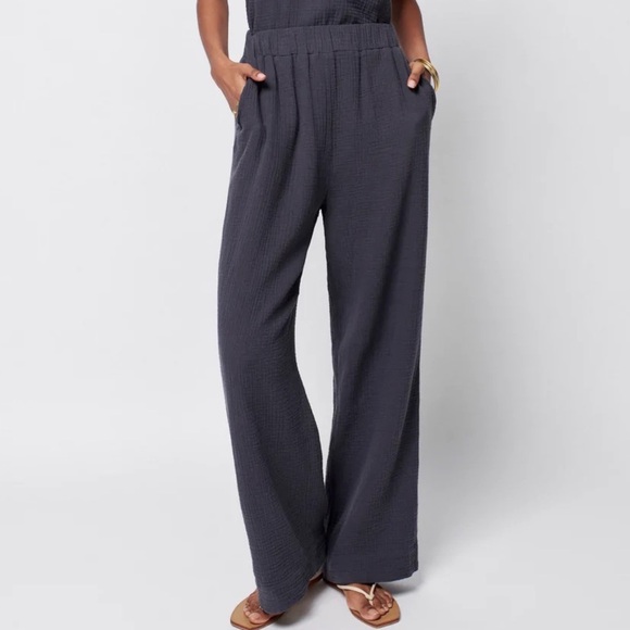 Faherty | Pants & Jumpsuits | Faherty Dream Organic Cotton Gauze Wide ...